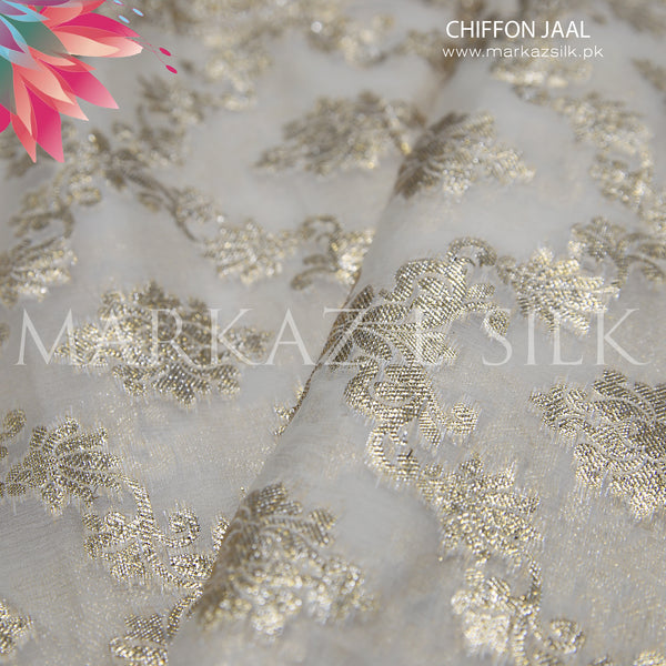 Chiffon Jaal MS 184 (Price Per Yard) – Markaz e Silk